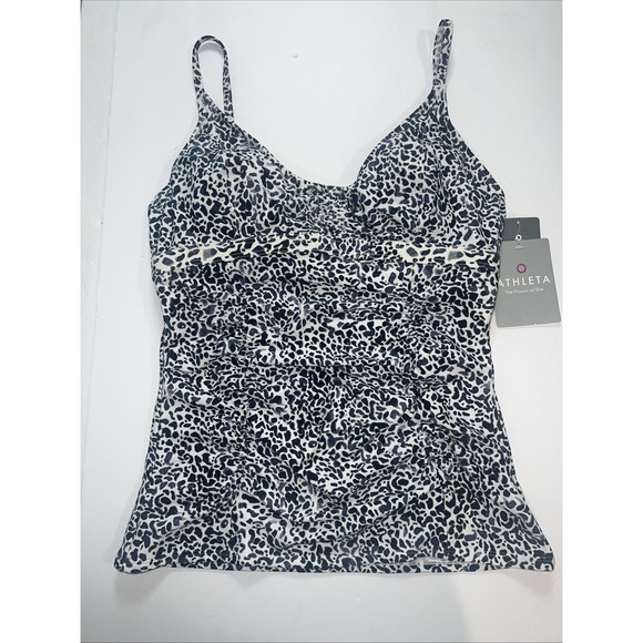 Athleta | Swim | Athleta Zimbabwe Smocked Tankini Dress Blue Upf 5 ...